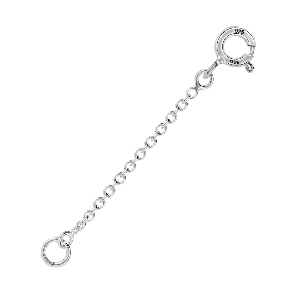 925 Sterling Silver 1.2MM-Extender Chain - 1" to 6" Inch Super Thin ...