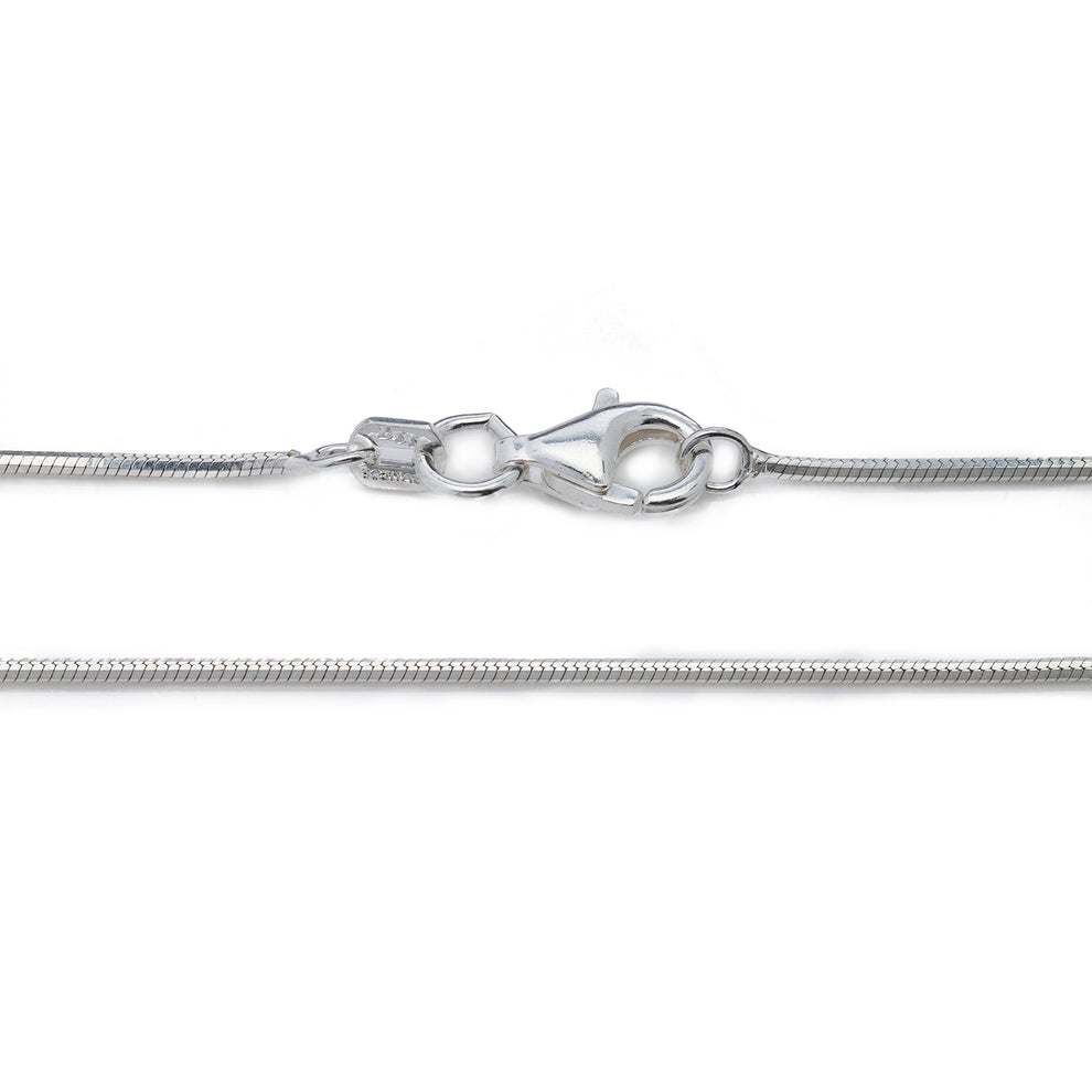 1MM MAGIC Sterling Silver 8 Sided Snake Chain with Lobster Claw Clasp ...